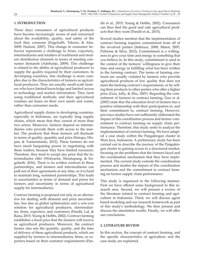 Logistics and Supply Chain: A simulation of contract farming using ...