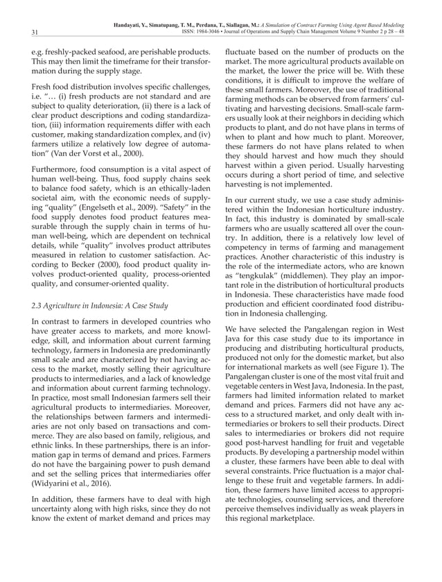 Logistics and Supply Chain: A simulation of contract farming using ...