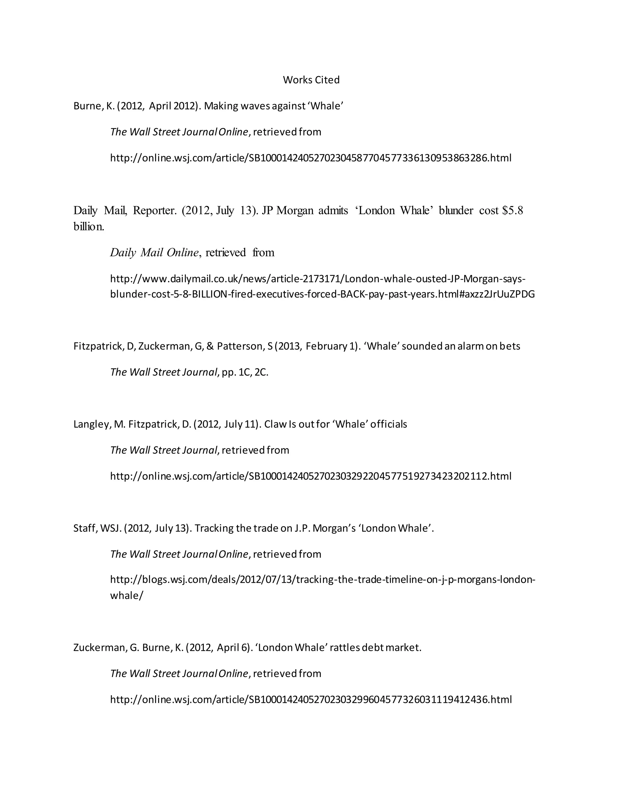 Chases London Whale | DOCX