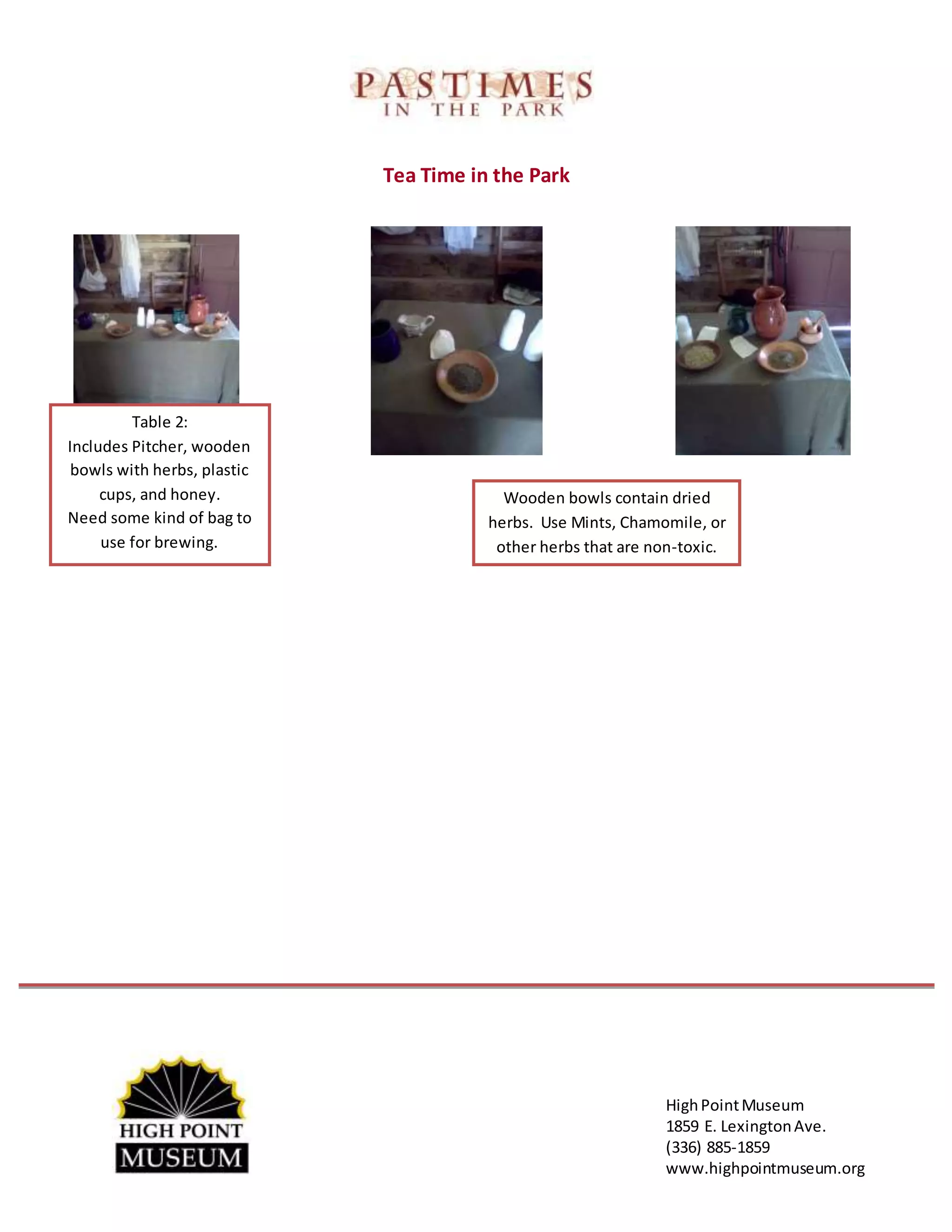 Tea program template | PDF