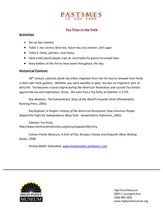 Tea program template | PDF