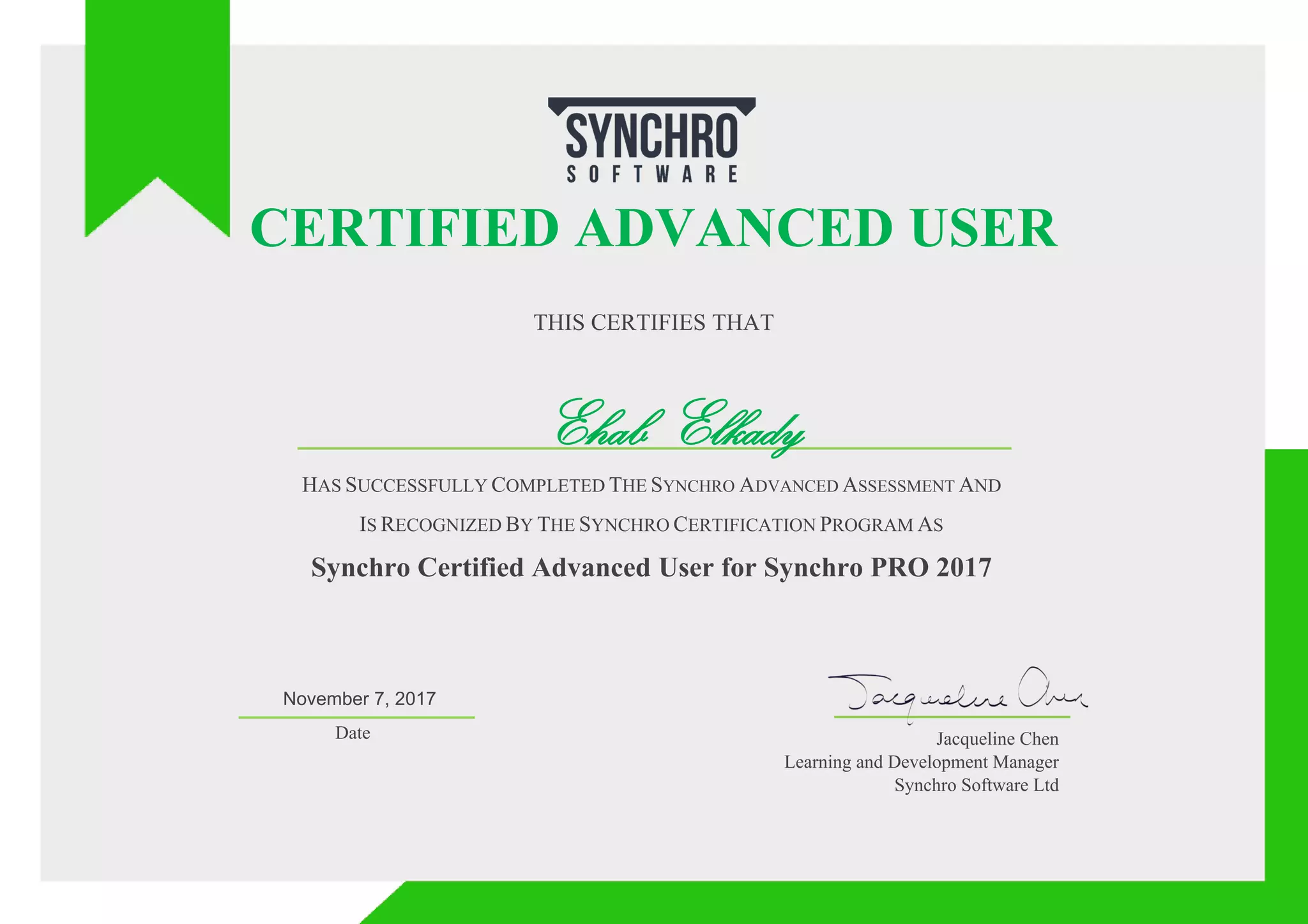 Synchro Certified Advanced User for Synchro PRO 2017 | PDF
