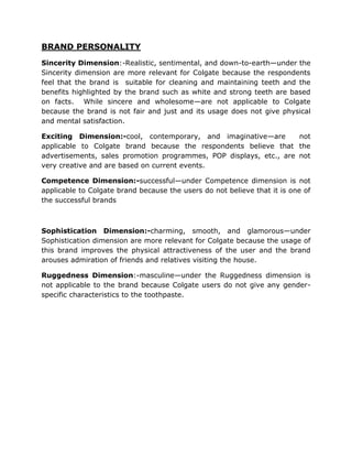 Colgate toothpaste project | DOCX