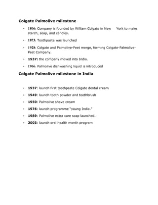 Colgate toothpaste project | DOCX