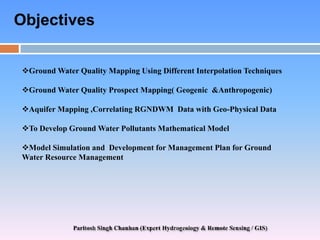 Groundwater Quality Mapping and Modeling | PPT