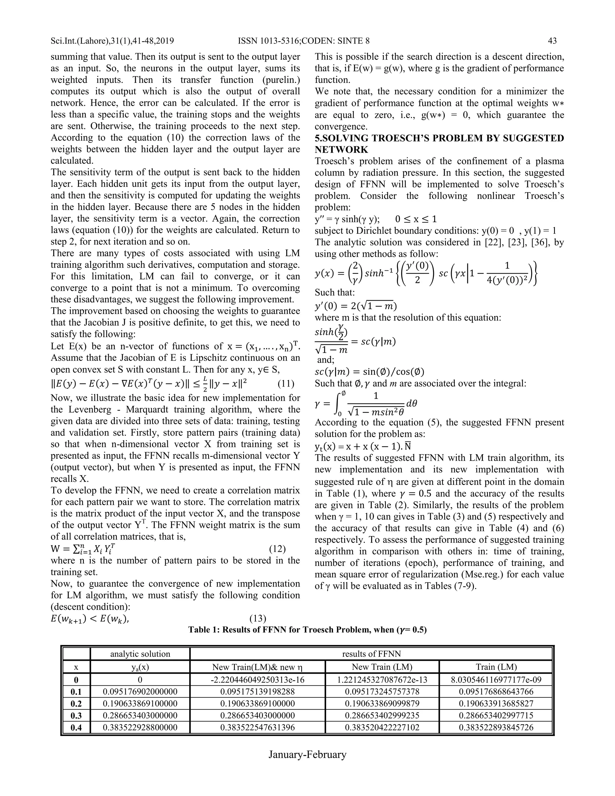 DESIGN SUITABLE FEED FORWARD NEURAL NETWORK TO SOLVE TROESCH'S PROBLEM | PDF | Physics | Science