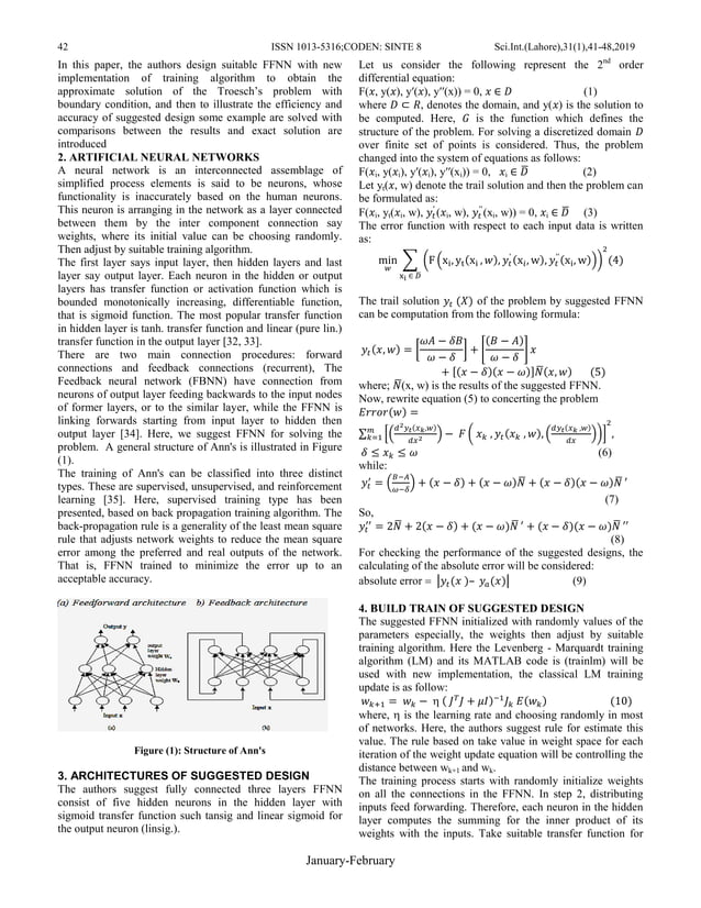 DESIGN SUITABLE FEED FORWARD NEURAL NETWORK TO SOLVE TROESCH'S PROBLEM | PDF | Physics | Science