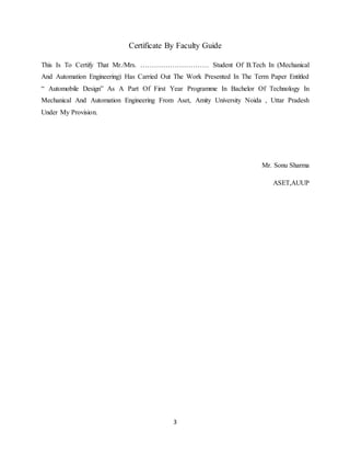 Automobile design final | DOCX