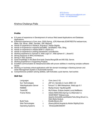 KrishnaChaitanya-Java-7 YearsExp | PDF