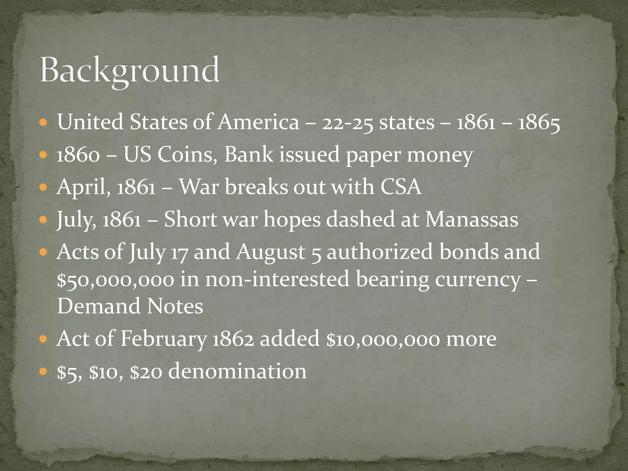 Demand Notes 1861 | PPT