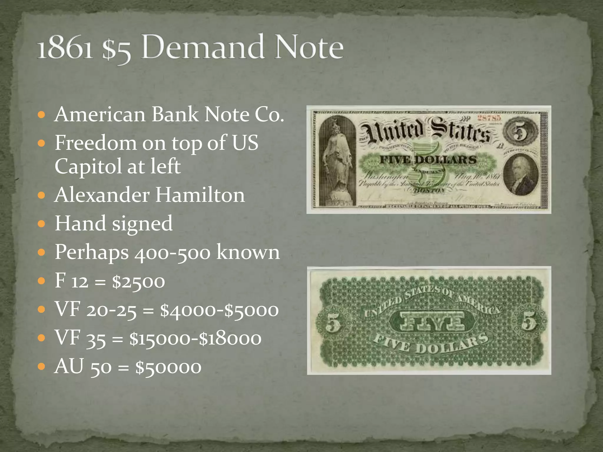 Demand Notes 1861 | PPT