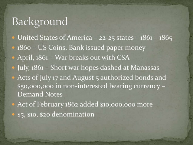 Demand Notes 1861 | PPT
