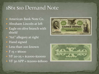 Demand Notes 1861 | PPTX