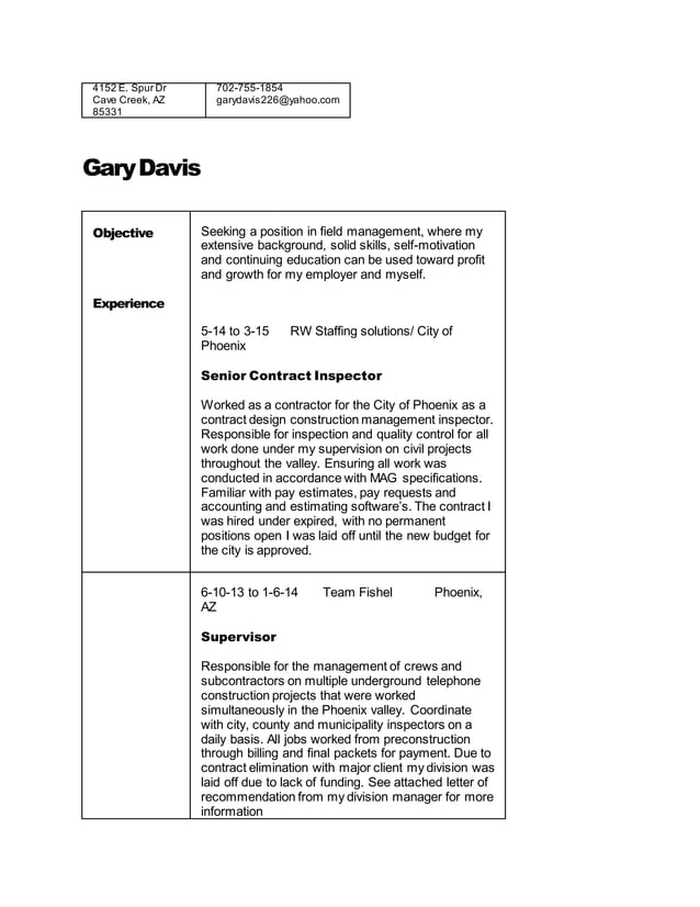 gary resume revised 5-4-15 (1) | PDF