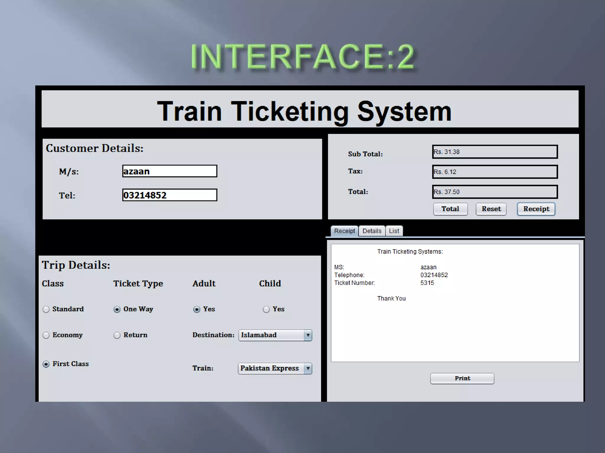 TRAIN TICKETING SYSTEM | PPTX