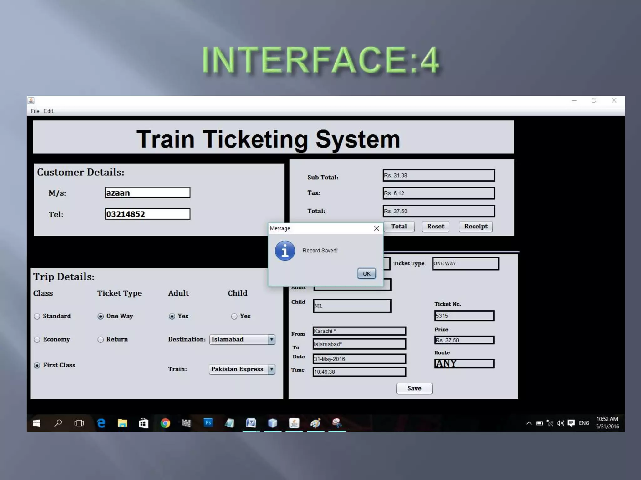 TRAIN TICKETING SYSTEM | PPTX