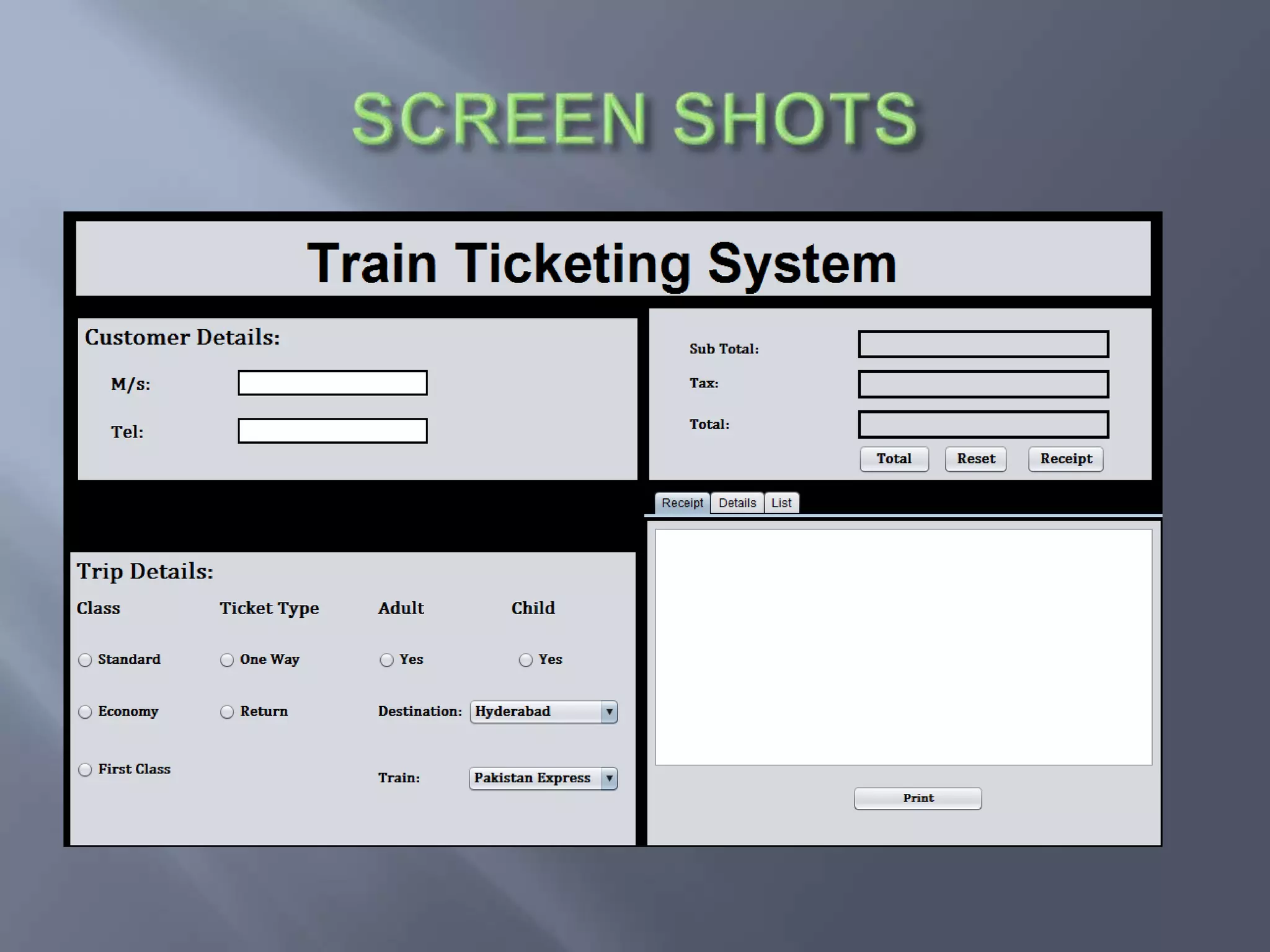TRAIN TICKETING SYSTEM | PPTX