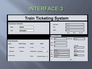 TRAIN TICKETING SYSTEM | PPTX