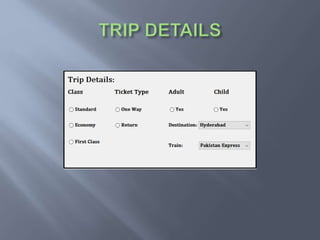 TRAIN TICKETING SYSTEM | PPTX