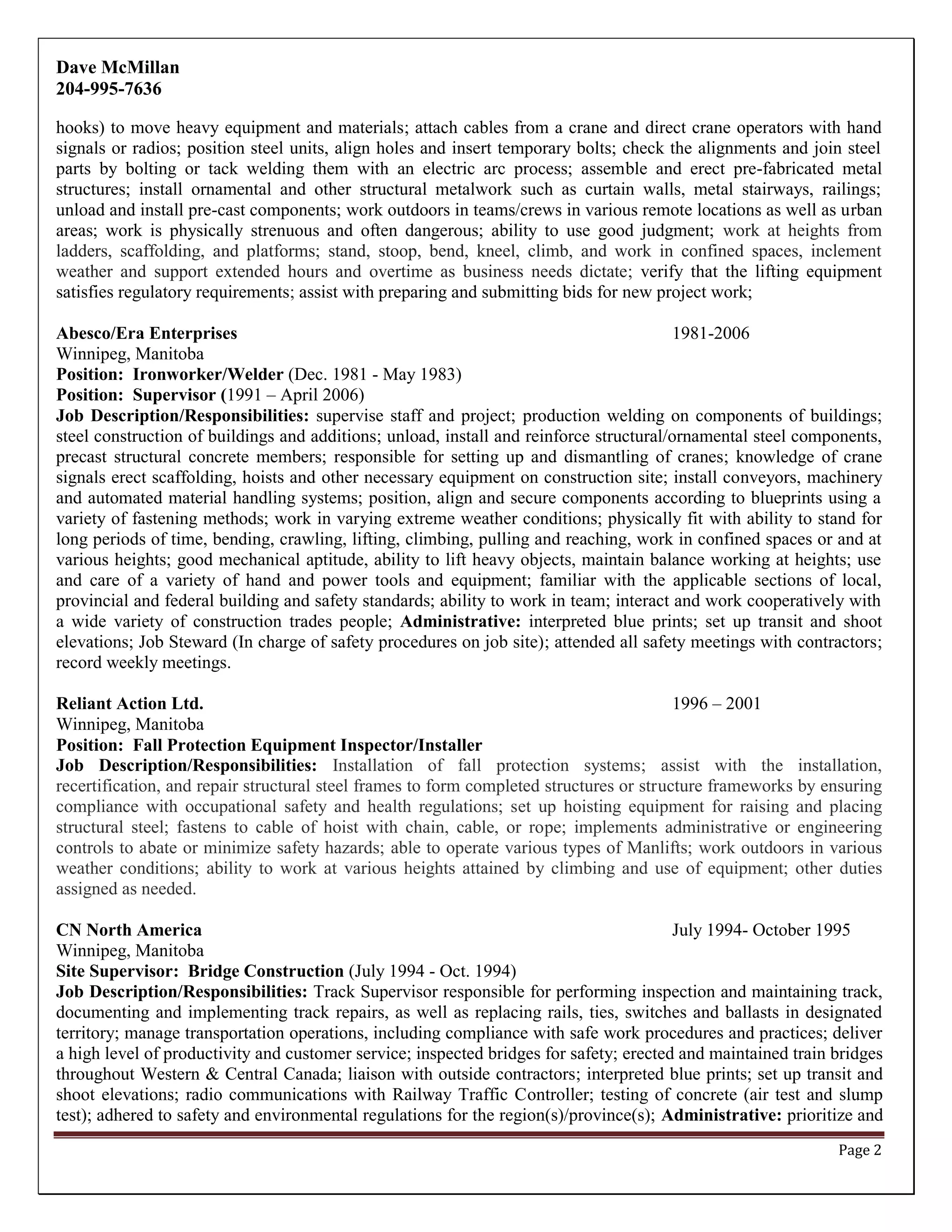 DAVID MCMILLAN-_resume_ | PDF | Business | Business and Finance