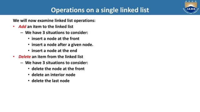 Linked list ppt | PPT