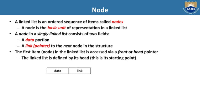 Linked list ppt | PPT