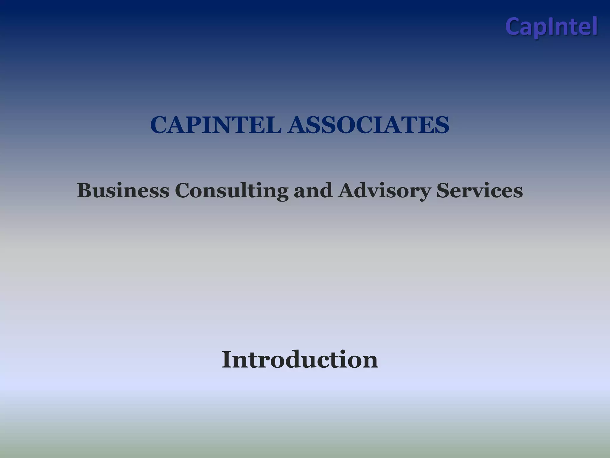 CapIntel Presentation | PPTX | Business Accounting & Finance | Business