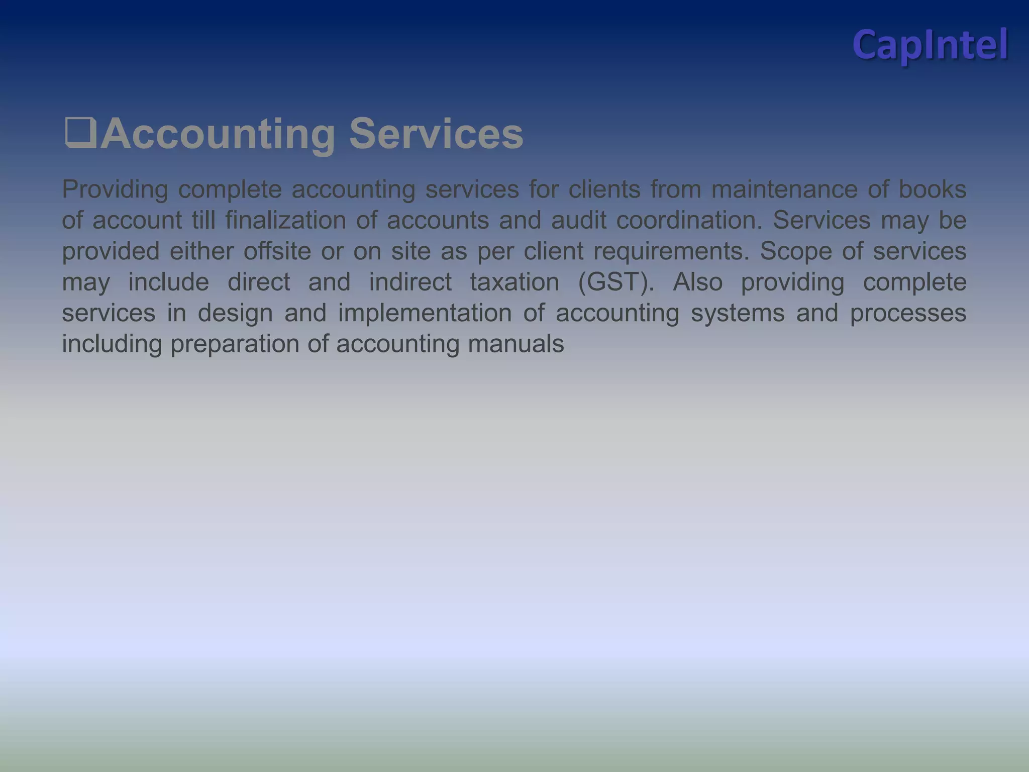 CapIntel Presentation | PPTX | Business Accounting & Finance | Business