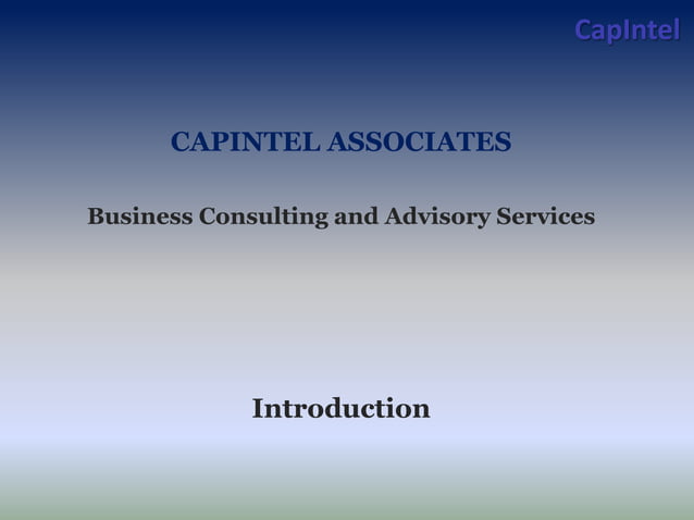 CapIntel Presentation | PPT