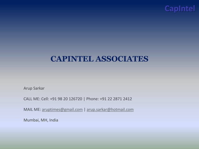 CapIntel Presentation | PPT