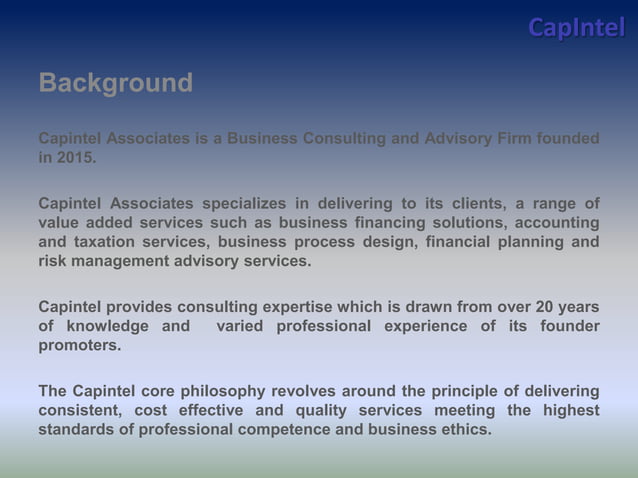 CapIntel Presentation | PPT