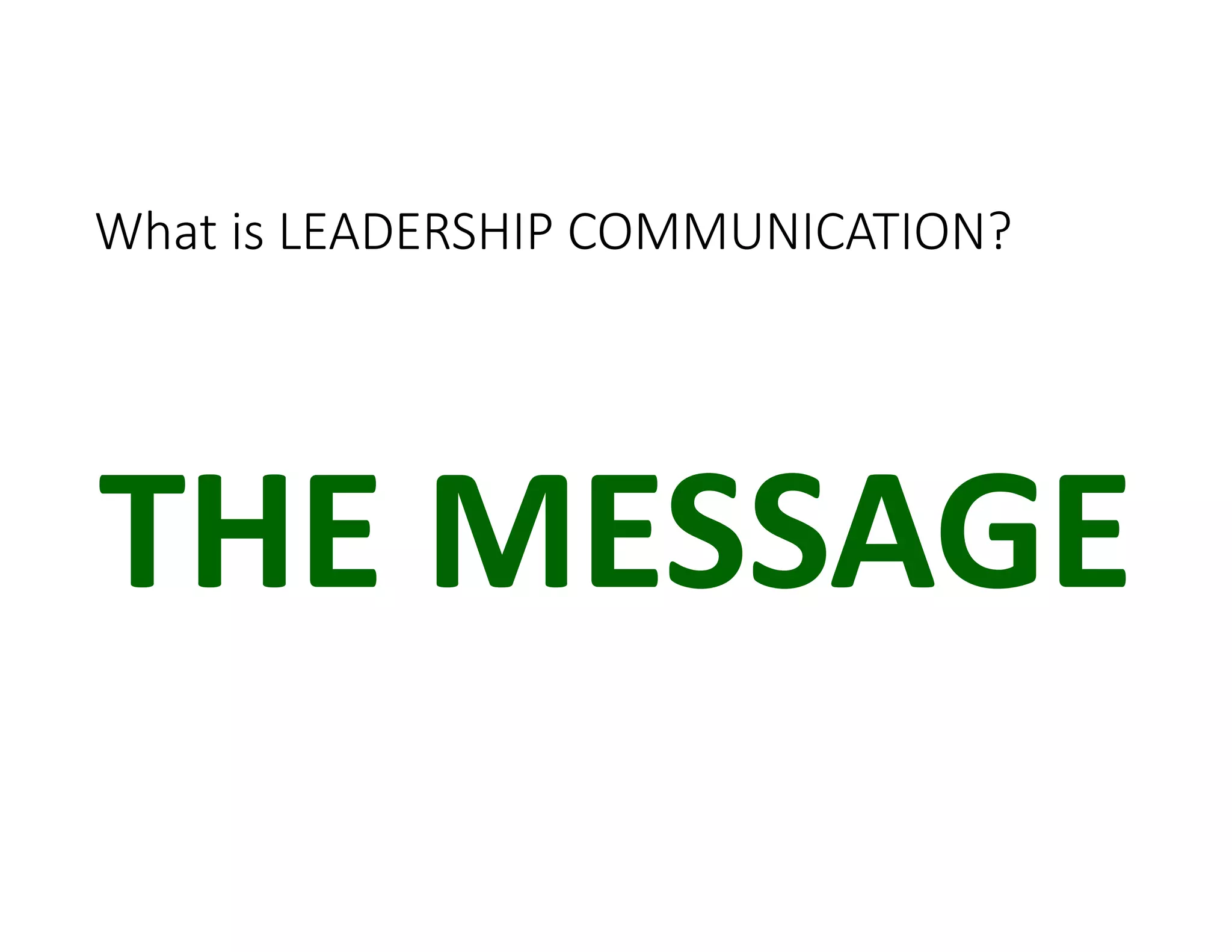 Effective Leadership Communication Presentation | PDF