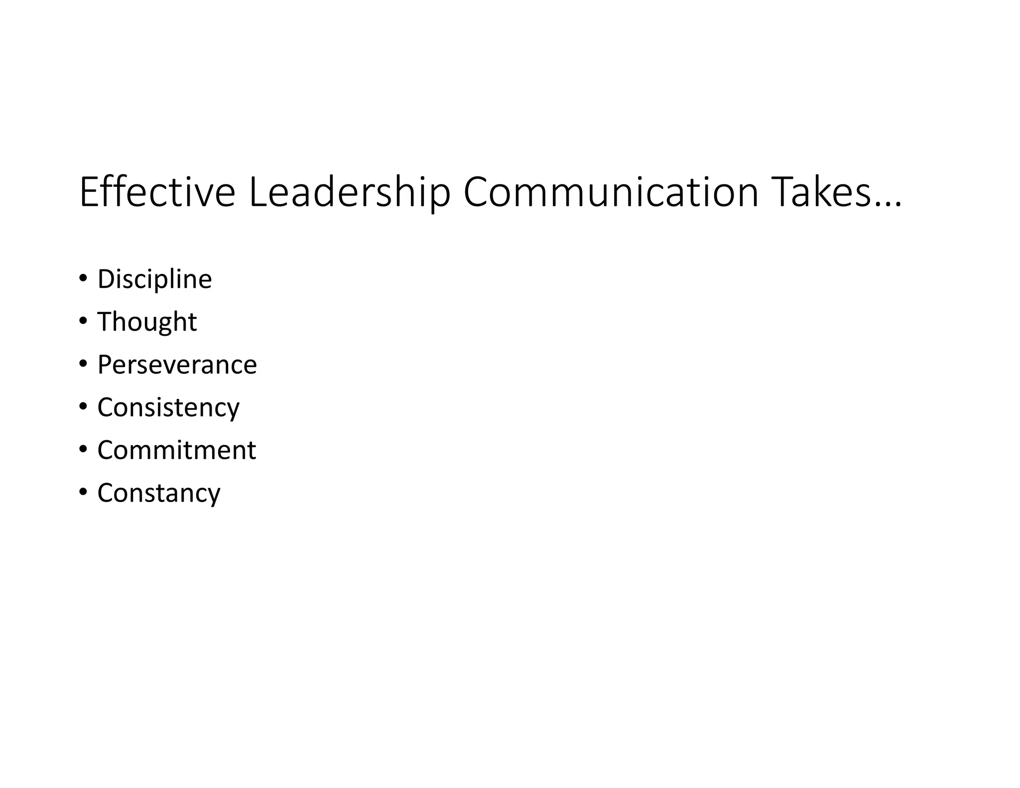 Effective Leadership Communication Presentation | PDF