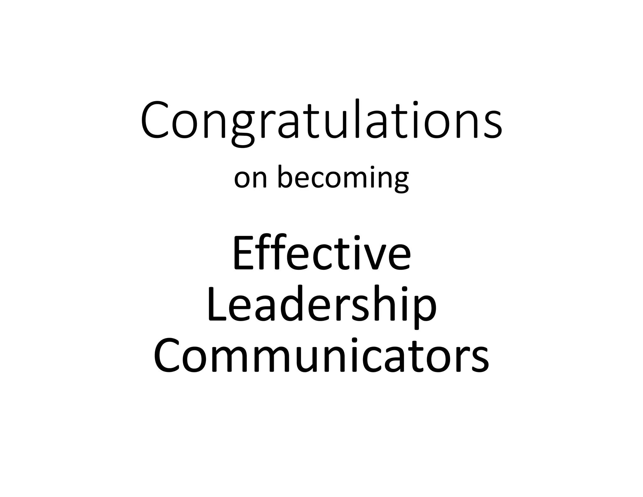 Effective Leadership Communication Presentation | PDF
