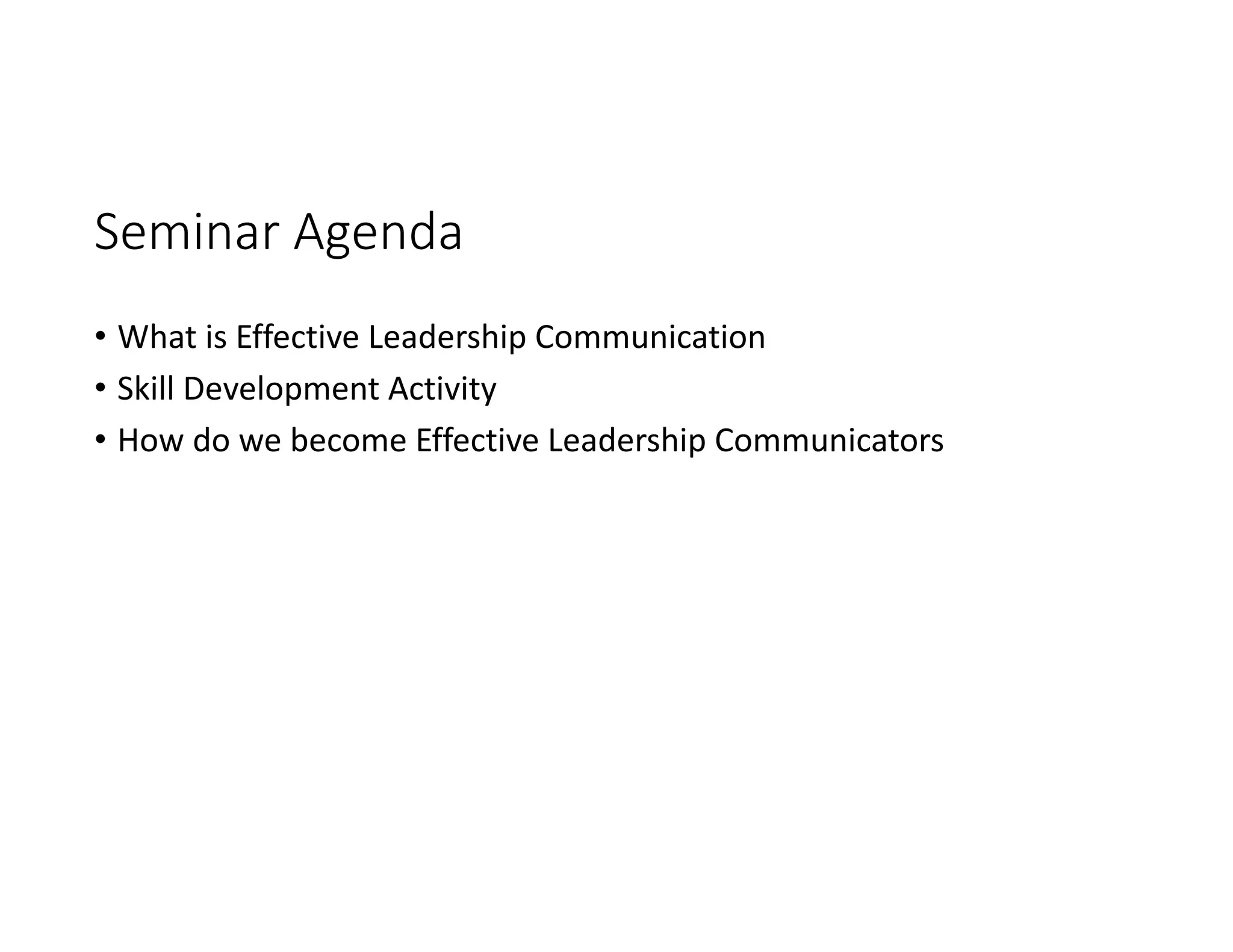 Effective Leadership Communication Presentation | PDF