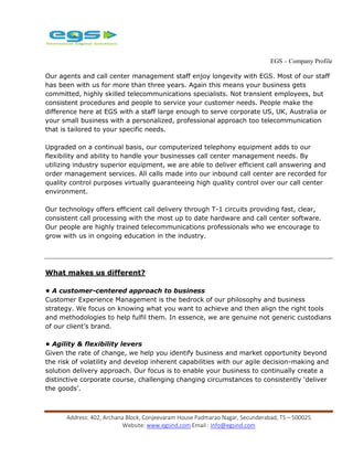 EGS - Company Overview | PDF
