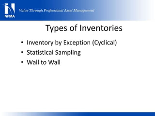 NPMA Physical Inventory - Beyond Scanning and Checking the Box | PPT