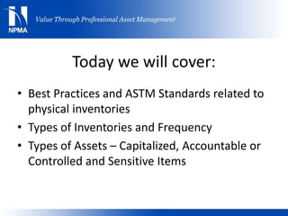 NPMA Physical Inventory - Beyond Scanning and Checking the Box | PPT