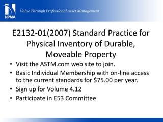 NPMA Physical Inventory - Beyond Scanning and Checking the Box | PPT