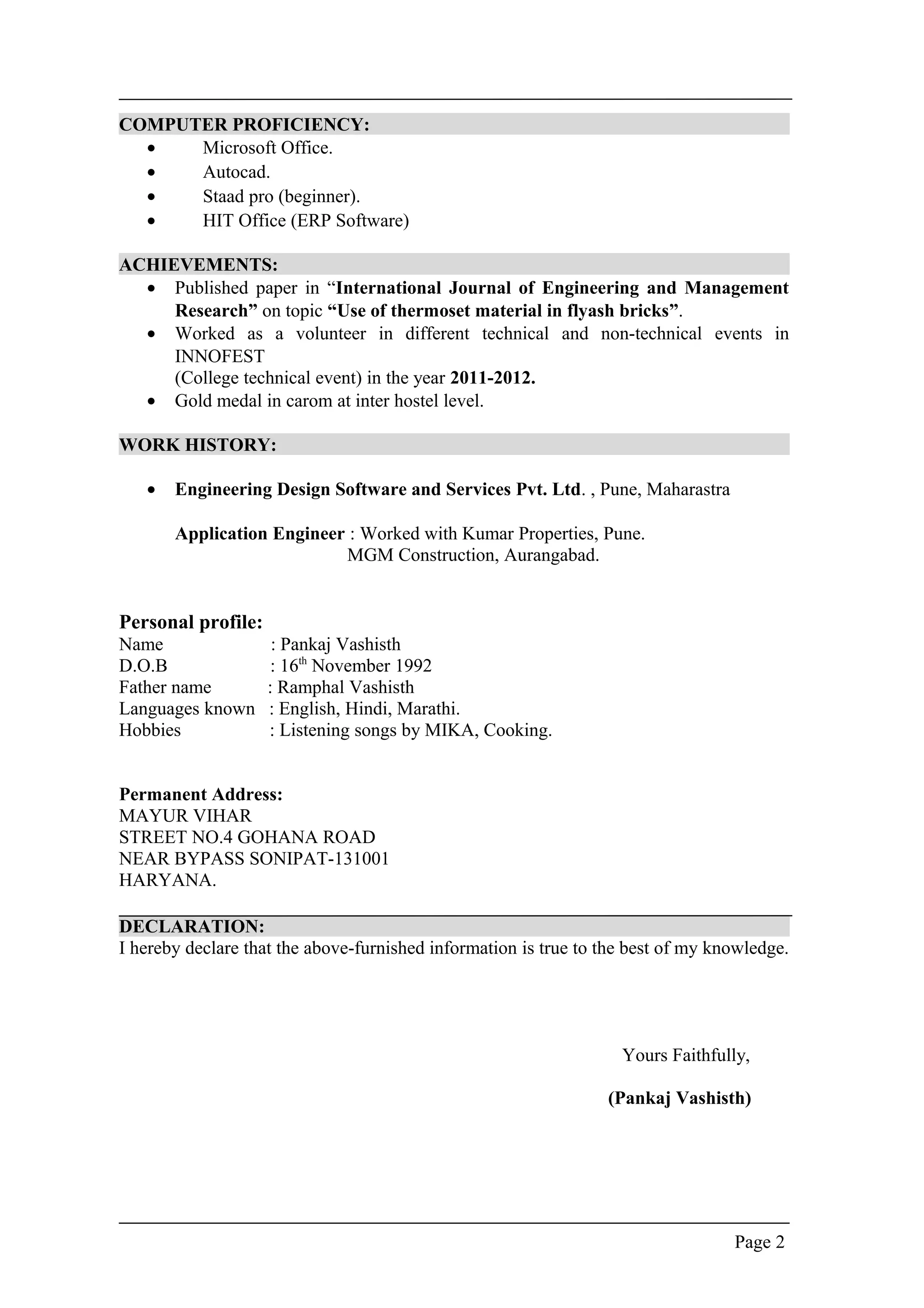 pankaj resume | PDF