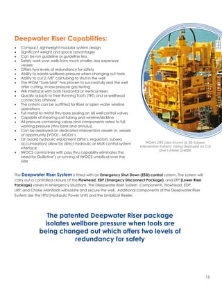 Deepwater Riser System, 6 3/8-15K DRS - Worldwide Oilfield Machine | PDF