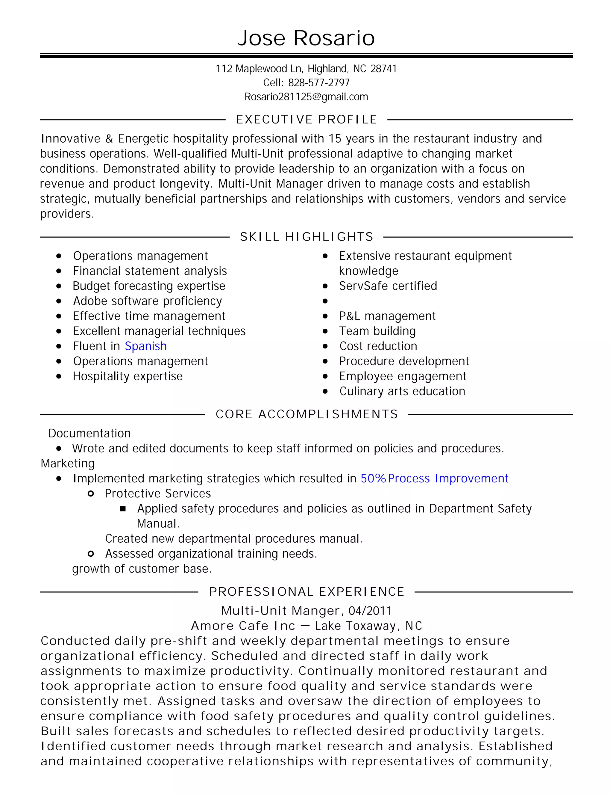 Jose Rosario Resume 1 | PDF