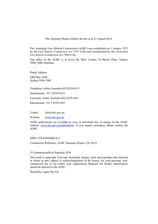 alrc_124_summary_report_whole_pfd_ | PDF | Special Needs Kids | Parenting