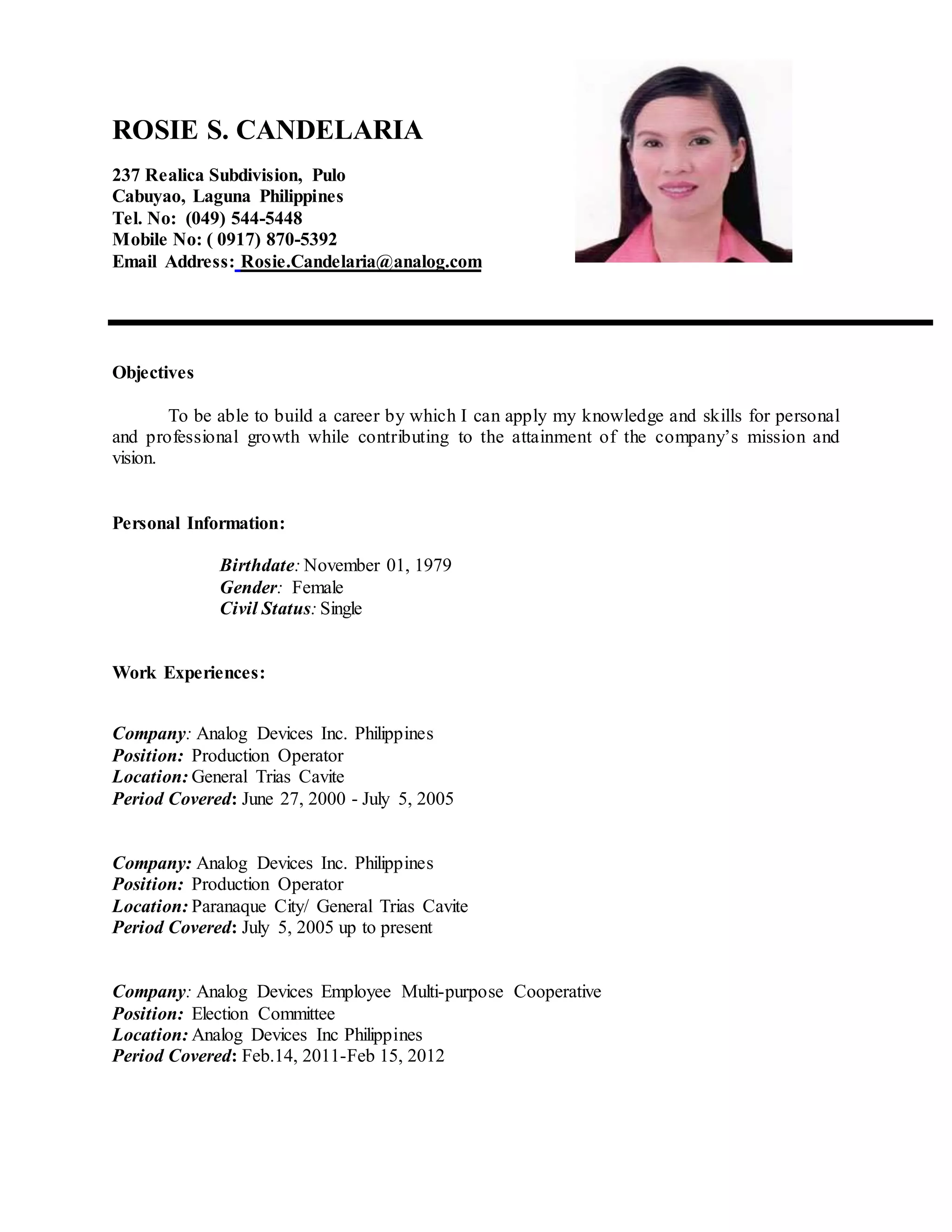 My resume | DOCX