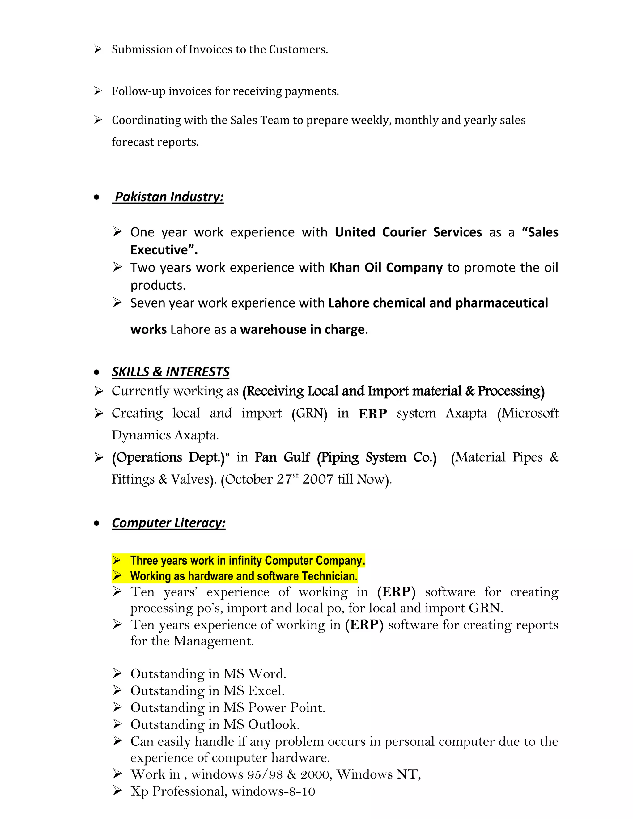 Shahbaz Cv.. | PDF