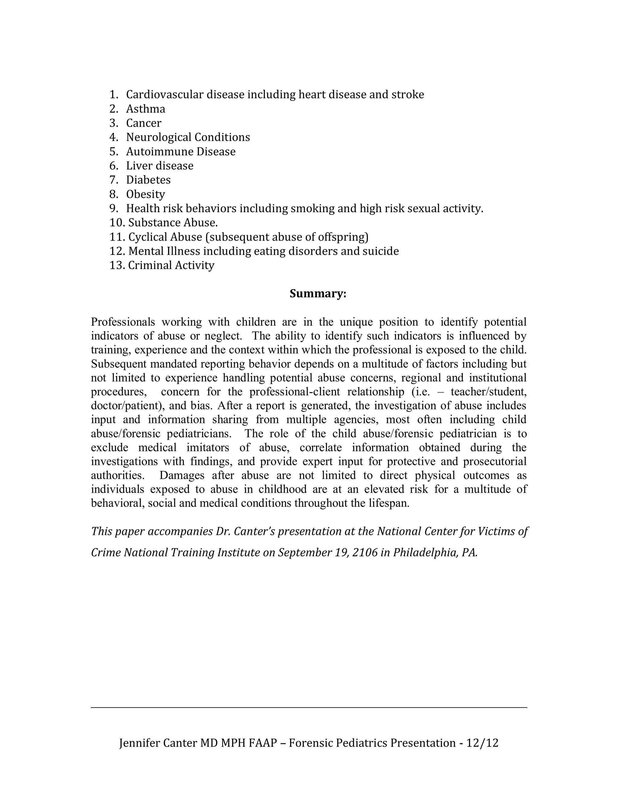 Child Abuse Pediatrician Expert Dr. Jennifer Canter | PDF | Injuries ...