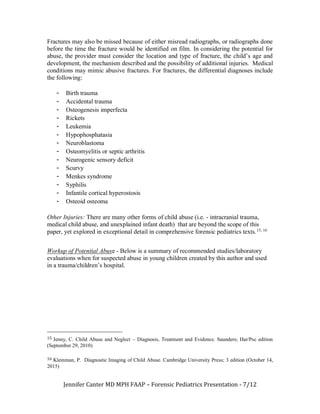 Child Abuse Pediatrician Expert Dr. Jennifer Canter | PDF | Injuries ...