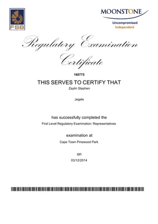 RE Certificate | PDF