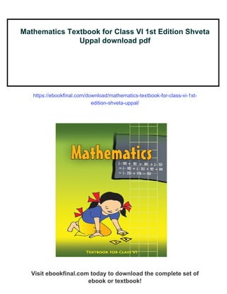 Mathematics Textbook for Class VI 1st Edition Shveta Uppal | PDF