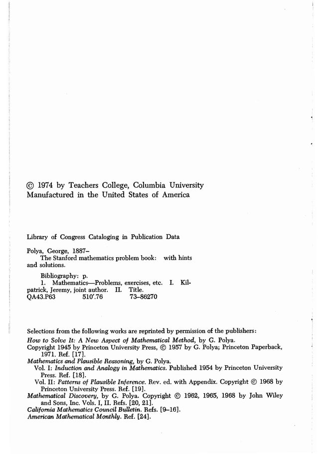 standford mathematics problem book | PDF